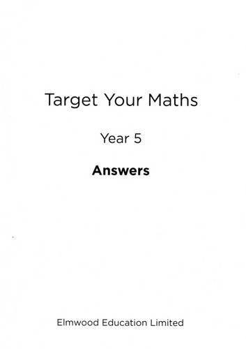 Target Your Maths Year 5 Answer Book | Heath Educational Books
