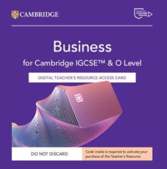 Cambridge IGCSE (TM) and O Level Business Digital Teacher's Resource Access Card | Heath ...